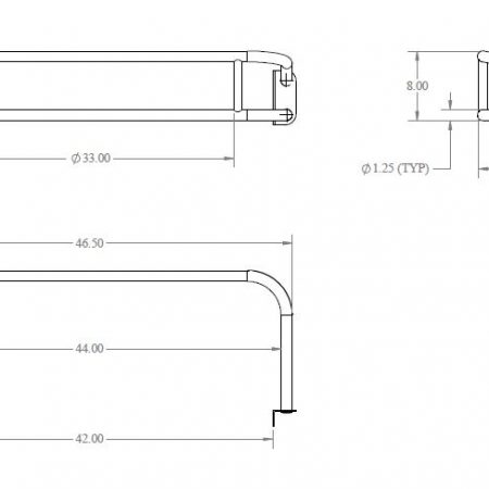 Bumper, Front – (Medieval/Devilbiss Modified – 21″) – Medieval Chassis
